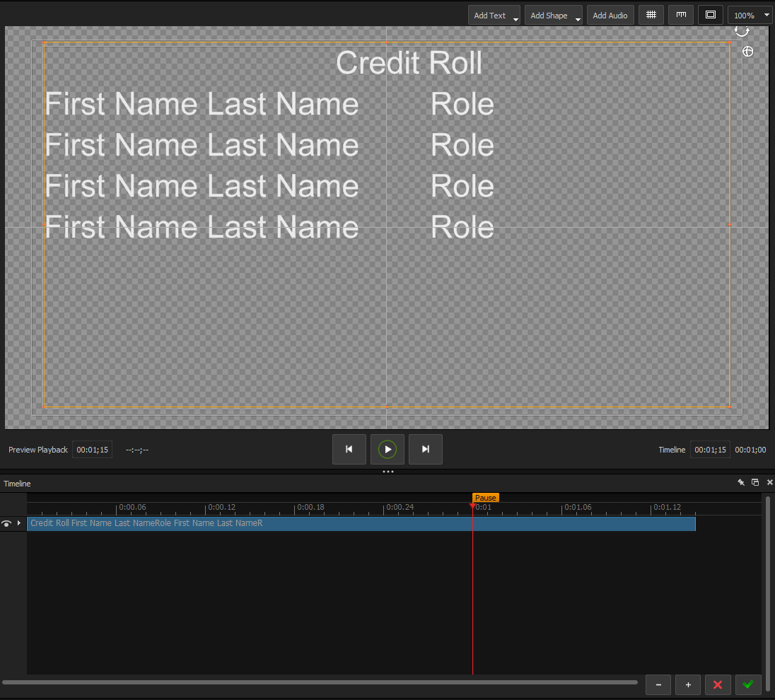 Create rolling credits – Help Center