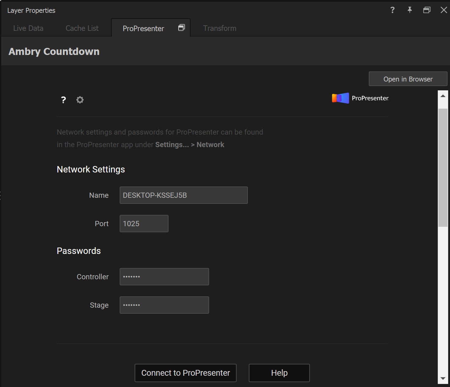 Connect ProPresenter to Captivate – Help Center