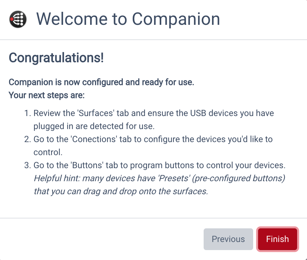 Bitfocus Companion Setup – Help Center