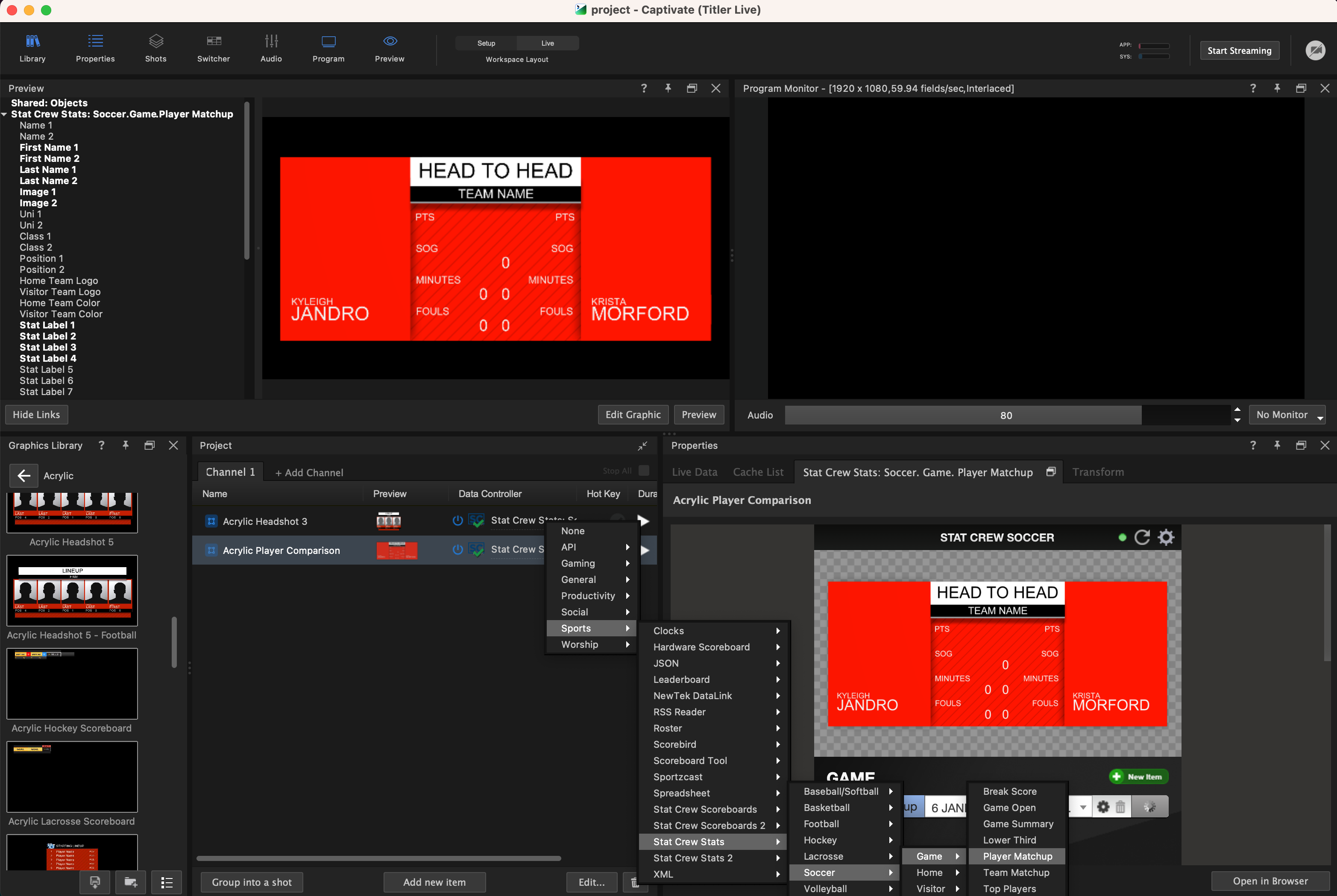 Connect Stat Crew statistical data to a graphic layer – Help Center