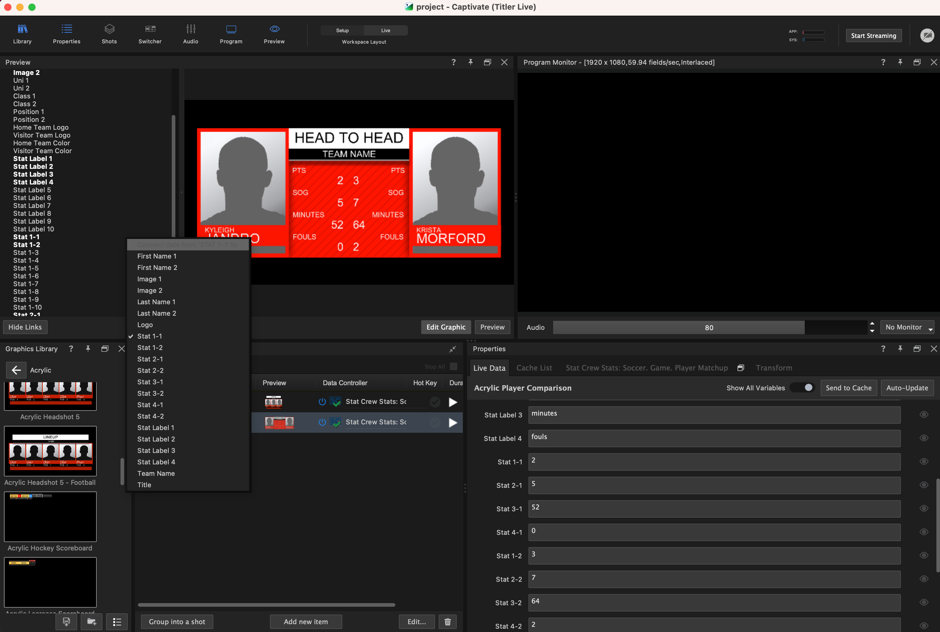 Connect Stat Crew statistical data to a graphic layer – Help Center
