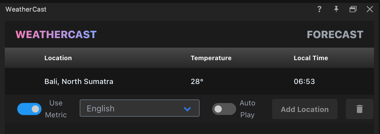 Using WeatherCast to connect weather updates to graphics – Help Center